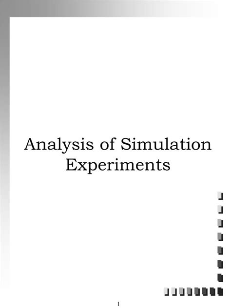 Ppt Analysis Of Simulation Experiments Powerpoint Presentation Id