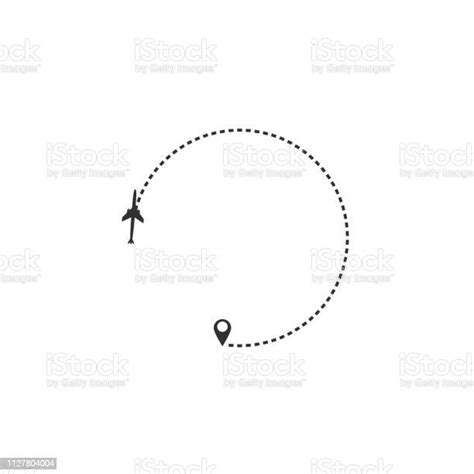 비행기 여행 개념입니다 비행기 시작 지점 및 흰색 바탕에 파선 경로 비행기에 대한 스톡 벡터 아트 및 기타 이미지 비행기 인포그래픽 형판 Istock