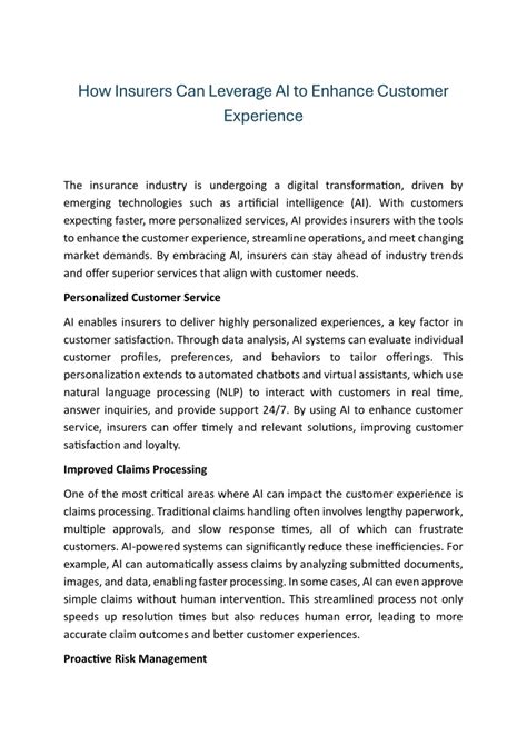 Ppt How Insurers Can Leverage Ai To Enhance Customer Experience Powerpoint Presentation Id