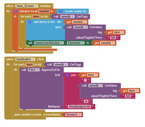Saving To Tinydb And Retrieving The Data Mit App Inventor Help Mit App Inventor Community
