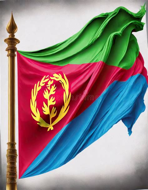 Waving National Flag Of Eritrea Stock Illustration Illustration Of Freedom Wind 300314077