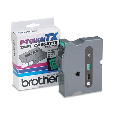 Brother P Touch Tx Tape Cartridge For Pt Pt Pc Pt W Black On Green Walmart Com