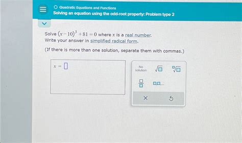 Solved Quadratic Equations And Functionssolving An Equation