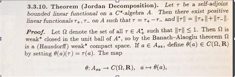 Proof Explanation Jordan Decomposition Of Self Adjoint Functionals