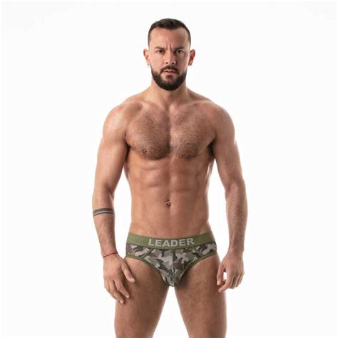 Leader Combat Bottomless Jock Brief Jock Strap Underwear Camokhaki