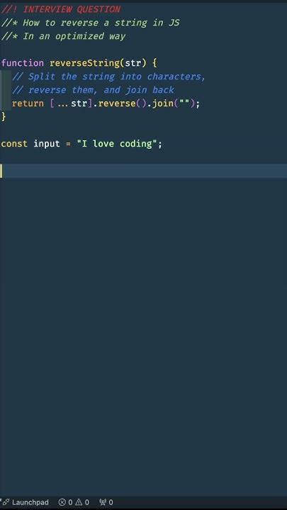 Javascript Mastery Reverse A String In Javascript The Optimized Way In