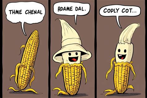 Cornthemed Comic Strip Corn Photo Background 501 Premium Ai Generated Image