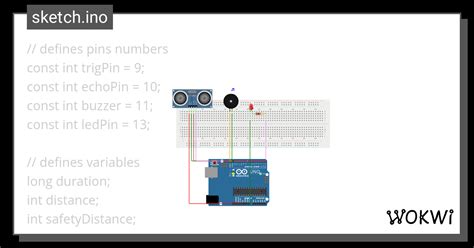Sensor Jarak Ultrasonik Menggunakan Buzzer Wokwi Esp32 Stm32