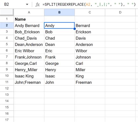 Google Sheets How To Use SPLIT With Multiple Delimiters
