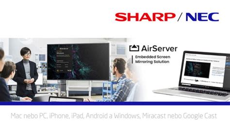 sharp nec uvádí velkoformátový displej nec multisync m981 s airserver řešením it revue