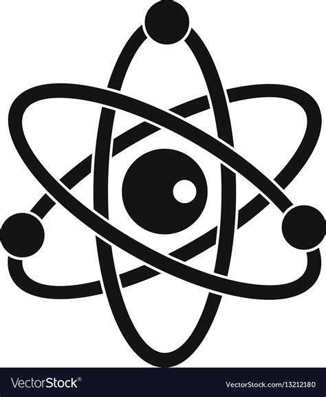 Atomic Model Icon Simple Style Royalty Free Vector Image