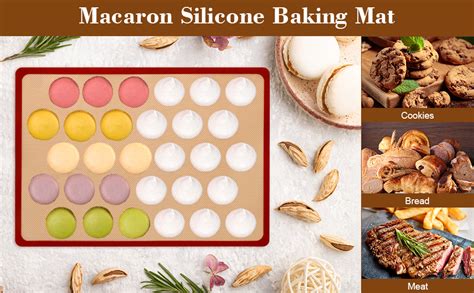 Coldairsoap 28pcs Macaron Silicone Baking Mat Kit 2 Sheet
