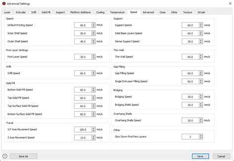 Individual Speed Settings And Speed In Mm S Request A Feature Forum Zortrax