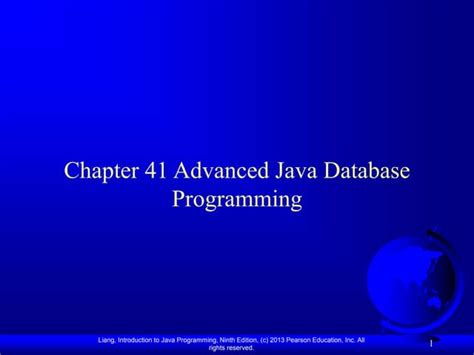 41slideAdvancedDatabaseProgramming.ppt