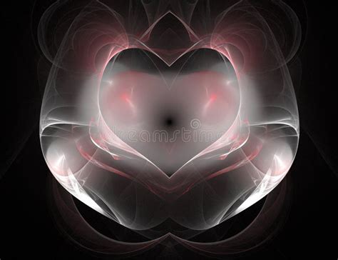 heart fractal stock illustration illustration of black 852419