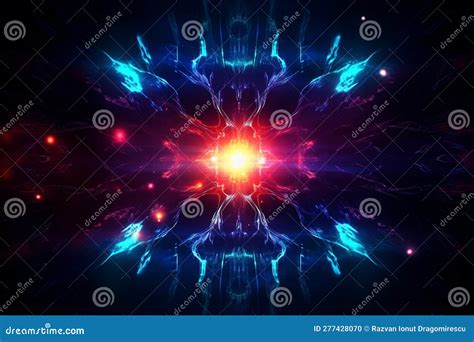 Futuristic Tech Background With Glowing Bioluminescent Elements Circuitry And Microchips Ai