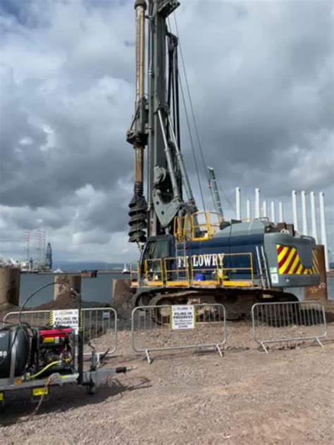 Fk Lowry Piling At Nigg Bay For Farrans Installing Combi Wall Piles Sam Pyper