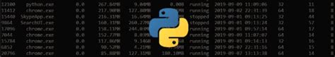Python Windows Task Manager