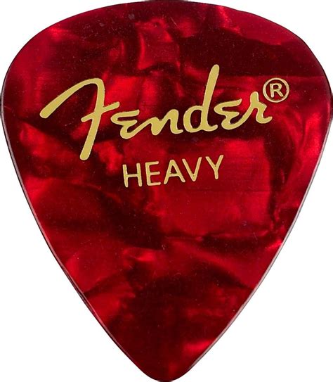Fender Premium Celluloid Guitar Picks 351 Shape Red Moto