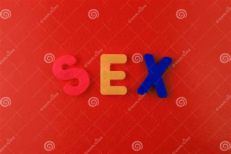 Word Or Text Sex Written In The Alphabet With Colorful Letters O Stock
