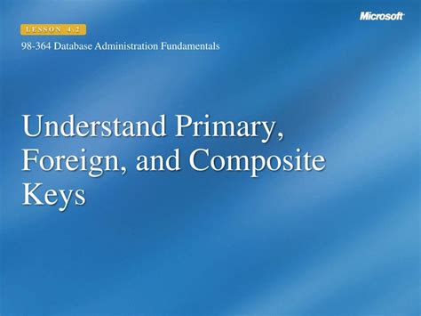 Ppt Understand Primary Foreign And Composite Keys Powerpoint Presentation Id 3129616