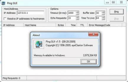 Ping GUI Download Used To Test Whether A Particular Host Is Reachable Across An IP Network