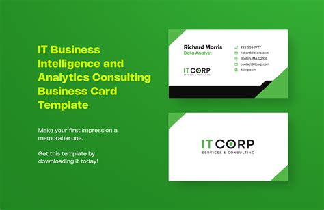 Free It Software Business Card Templates Editable And Printable