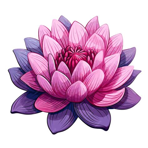 Premium Vector Hand Drawn Flat Color Lotus Flower Illustration