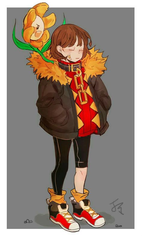Frisk and Flowey Underfell วอลเปเปอร การวาดตวละคร