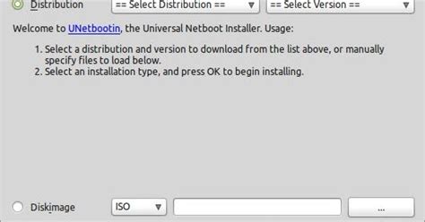 unetbootin boot linux distros from flash drive