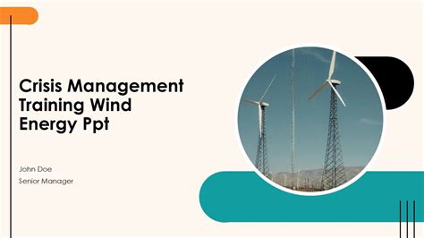 Crisis Management Training Wind Energy PPT Example ACP