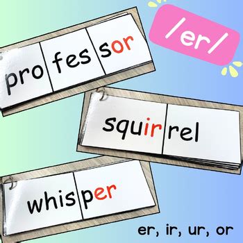 R Controlled Vowels Multisyllabic Words Decoding Cards BUNDLE TPT