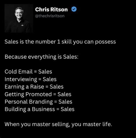Chris Ritson On Linkedin The My 1 Career Tip Learn How To Sell The Reason Its The Number 1