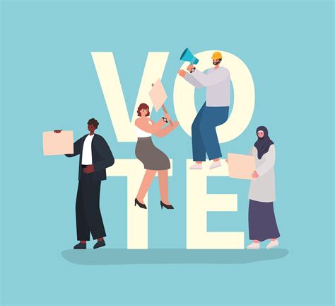 People Voting Cartoon