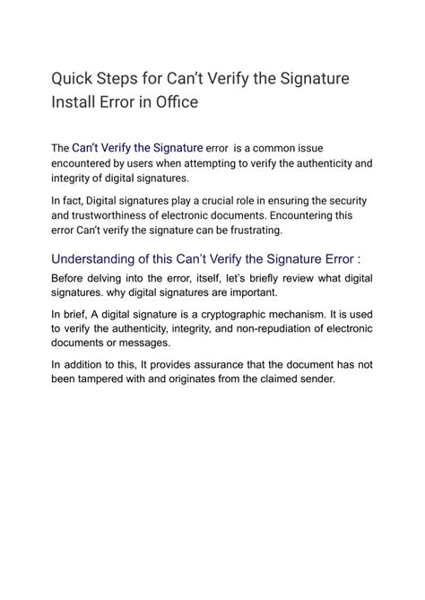 ppt can t verify the signature powerpoint presentation free download