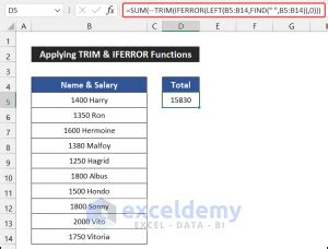 How To Sum Only Numbers And Ignore Text In Same Cell In Excel