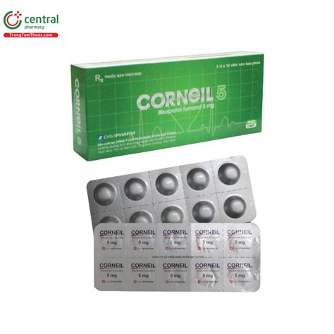 [chÍnh HÃng] Thuốc Corneil 5 điều Trị Cao Huyết áp đau Thắt Ngực