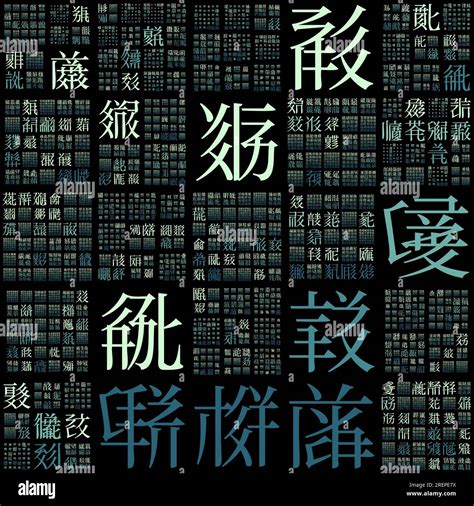 Matrix Background Design Using Random Characters Of Old Tangut