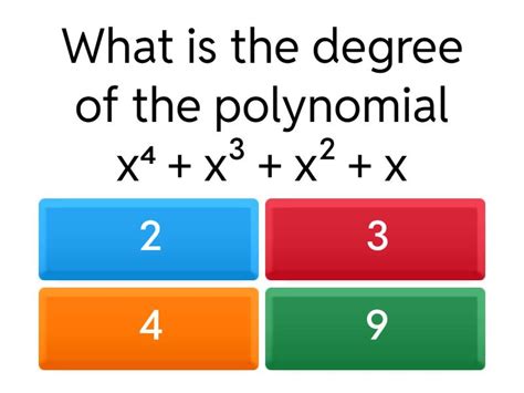 Classify Polynomials Quiz