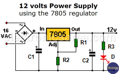 Schematic 7805 Voltage Regulator Using Ncp7805tg For Extra