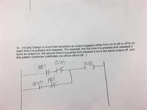 Solved Design A Circuit Transitions Output Toggles Either