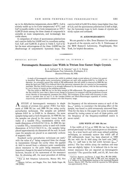 2023 02 10 Ferromagnetic Resonance Line Width In Yttrium Iron Garnet