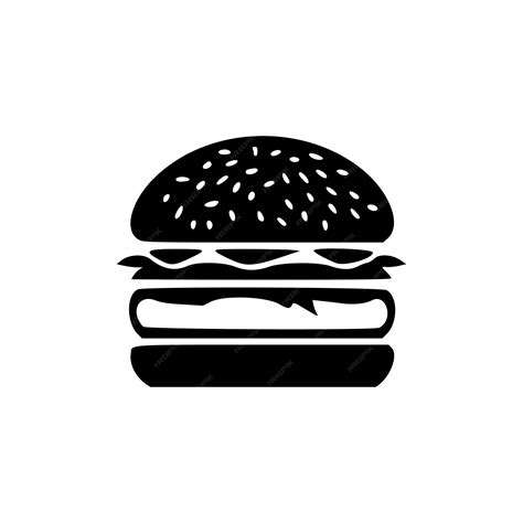 Premium Vector Vector Burger Logo With A Black And White Design