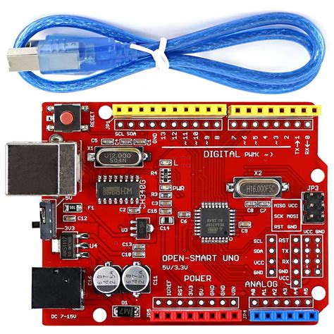 One Set Uno R3 Ch340g Atmega328p Development Board With Usb Cable For Arduino Uno R3