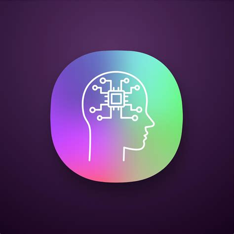 Artificial Intelligence App Icon Uiux User Interface Robot Human