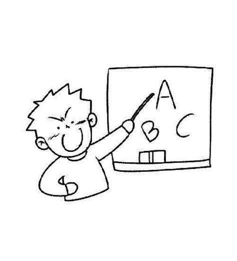 同学听课的简笔画 天马图吧