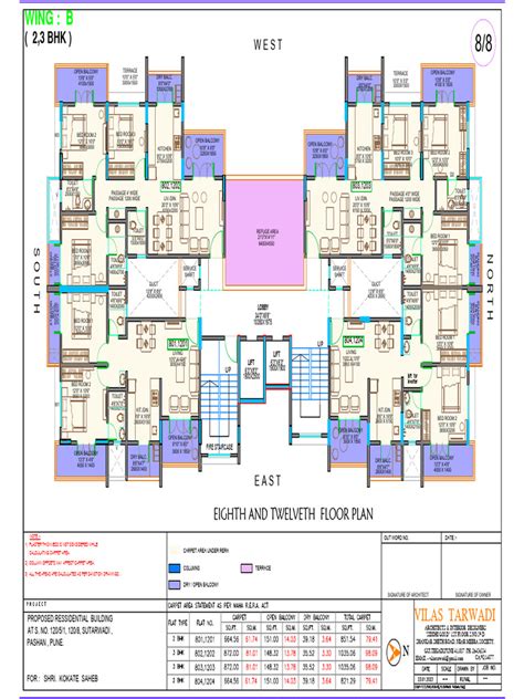 vilas tarwadi eighth and twelveth floor plan pdf