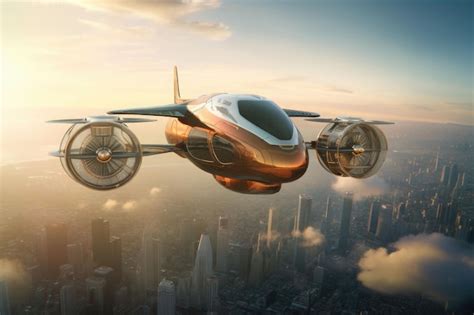 Premium Ai Image The Advanced Flying Machine Piloted By Ai With Nanocell Technology Generative Ai