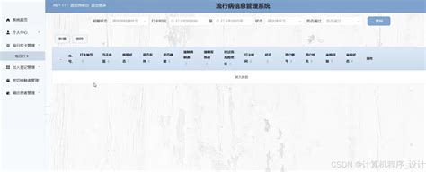 【开题报告】基于springbootvue流行病信息管理系统（程序源码论文 Csdn博客