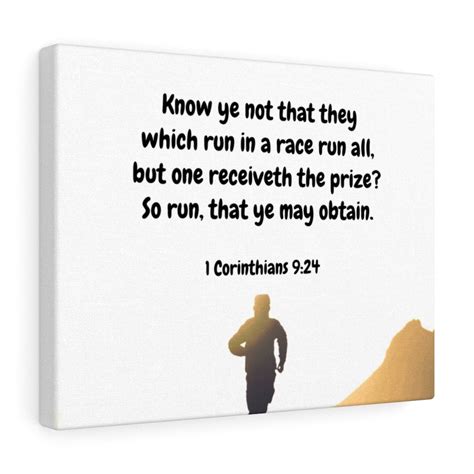 Scripture Walls Obtain 1 Corinthians 924 Bible Verse Canvas Christian